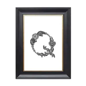 JOHANNA FLEMING Alphabet Typography Letter Q Fine Art Print A4