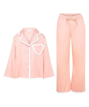 LOVE LETTERS X Dolce Bellini Peach & White Pyjama - Orange