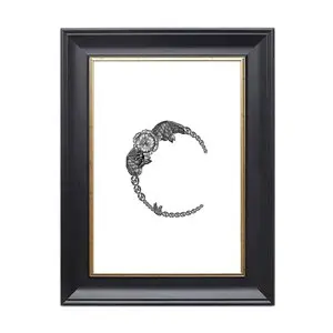 JOHANNA FLEMING Alphabet Typography Letter C Fine Art Print A4 - Grey/white/black