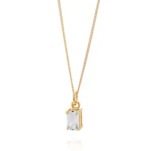 NELLOU JEWELLERY Blue Topaz Octavia Necklace - Gold