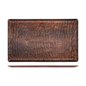 Turgla Home Turgla Composite Rectangular Composite Platter For Serving - Brown