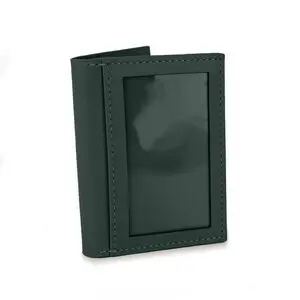 GODI. Handmade Leather Id Window Wallet Dark - Green