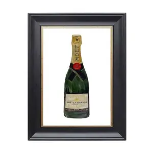 JOHANNA FLEMING Moët & Chandon Fine Art Print A3 - Silver/black/grey
