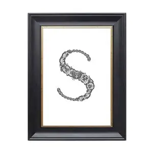 JOHANNA FLEMING Alphabet Typography Letter S Fine Art Print A4