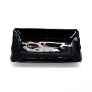 GEM KINGDOM Black Horn Tray - Black/silver