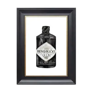 JOHANNA FLEMING Hendricks Gin Fine Art Print A3 - Grey/black/white