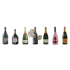 JOHANNA FLEMING Iconic Champagne Fine Art Print 2022 A5 - Grey/white/brown