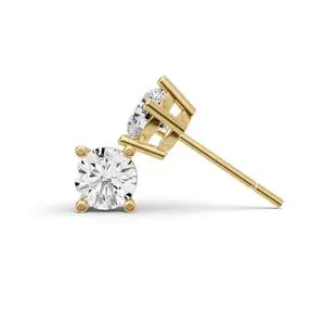 SEREIA OFFICIAL 14k Gold 0.75 Ct Round Studs Earrings Gold - Yellow