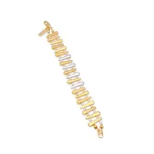 THE BULUMS Structure Code Natural Pearl Gold Plated Bracelet - White/gold/silver