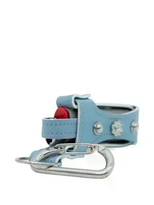 FELICEORT Flower-stud Leather Lighter Case - Blue