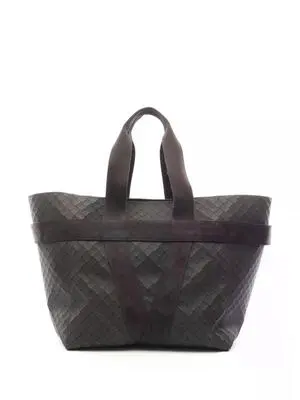 Bottega Veneta 2012-2026 Rubber Intrecciato Tote Bag - Brown