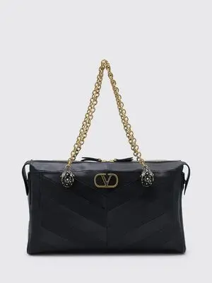 Valentino Garavani Nappa Panthea Bag With Enamelled Feline And Swarovski® Crystals - Black