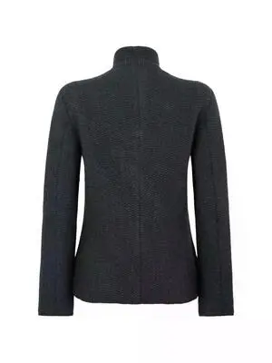 Giorgio Armani Chevron-knit Button-up Blazer