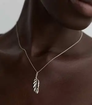 Monica Vinader Sterling Talisman Feather Pendant