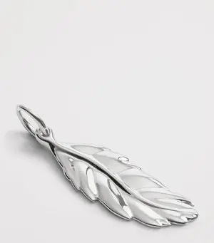 Monica Vinader Sterling Talisman Feather Pendant