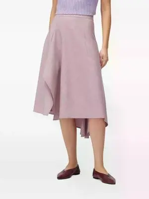 RETORI Asymmetrical Midi Skirt - Pink