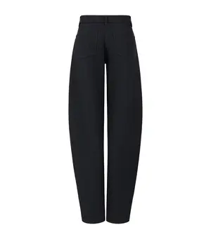 Alaïa Wool Denim Round Trousers