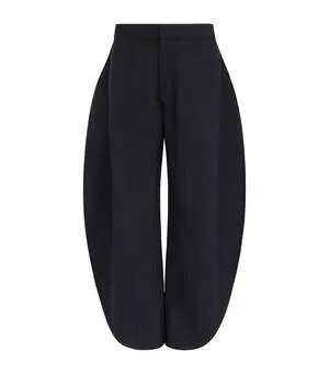 Alaïa Wool Denim Petal Trousers - Blue