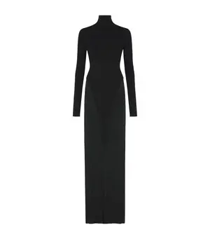 Alaïa Jersey High-neck Maxi Dress