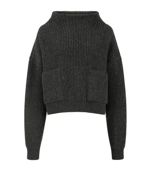 Alaïa Wool-blend Pocket Sweater