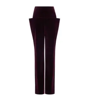 Alaïa Cotton Velvet Tailored Trousers