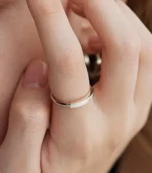 Monica Vinader Sterling Linear Stacking Ring