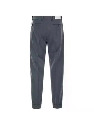 MICHAEL COAL Pleated Turn-up Trousers