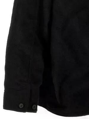 Comme Des Garçons Leather-collar Wool Jacket