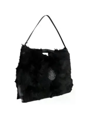 Bogner Shearling Logo-patch Shoulder Bag