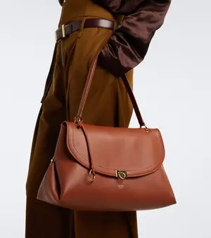 FERRAGAMO Sofia Large Leather Shoulder Bag