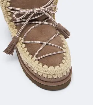 Mou 18 Shearling-lined Suede Lace-up Boots