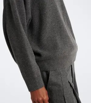 Brunello Cucinelli Wool, Silk, And Cashmere Turtleneck Sweater