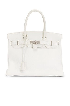 Hermès Taurillon Clemence Birkin 30 Retourne Handbag - Blanc