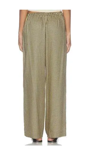 Donni. The Tencel Plaid Tie Pant - Multi