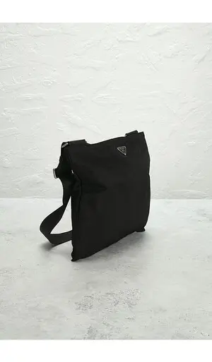 FWRD RENEW Prada Tessuto Flat Messenger Bag