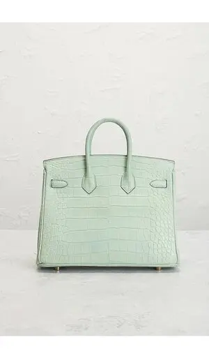 FWRD RENEW Hermes Matte Alligator Birkin 25 Handbag - Mint
