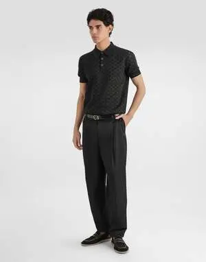 Dolce & Gabbana Micro-dot Stitch Polo Shirt Sweaters And Cardigans