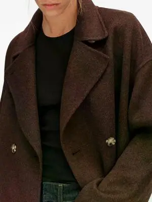 Bimba Y Lola Dark Chocolate Reversible Midi Coat