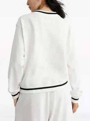 Brunello Cucinelli Logo-printed Striped-trim Sweatshirt