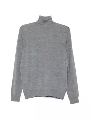 HERITAGE Roll-neck Fine-knit Sweater - Grey