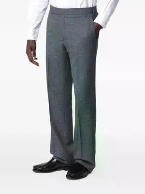 LARDINI Check-pattern Virgin Wool Trousers
