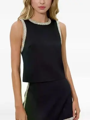 Alice + Olivia Crystal-embellished Sleeveless Top