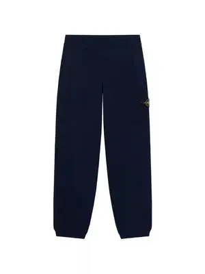Stone Island 5200001 Strech-rws-wool Regular-fit Knit Joggers With Elastic Drawstring Waist - Blue