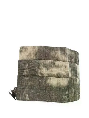 THE EROSE Jacquard-effect Silk Belt - Neutrals