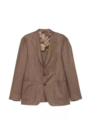 Canali Houndstooth-pattern Blazer - Brown