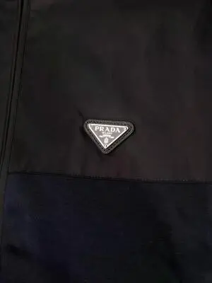 Prada Cotton Fleece Zipper Jacket With Re-nylon Details