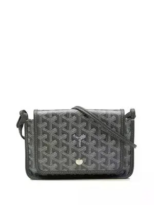 Goyard 2025 Goyardine Plumet Pocket Wallet Crossbody Bag - Grey