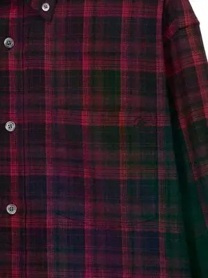 DUNST Check-pattern Button-down Flannel Shirt