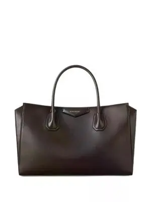 Givenchy Medium Antigona Catchall Bag In Shiny Grained Leather - Brown