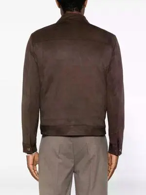 OFFICINA SARTORIALE Suede-effect Zip-up Jacket